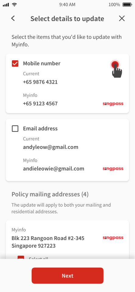 Update Contact Details | Personal Details | Great Eastern Singapore